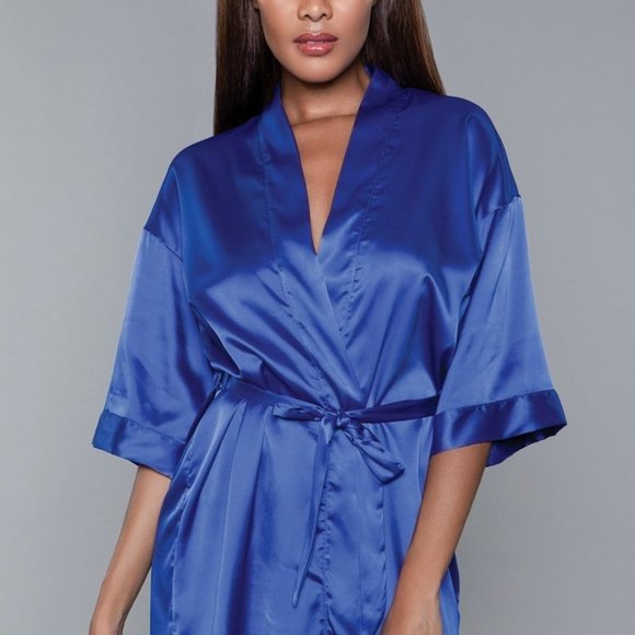 Be Wicked | Intimates & Sleepwear | Getting Ready Robe Royal Blue ...